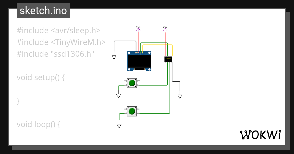 Attiny85 Oled Wokwi Esp32 Stm32 Arduino Simulator 5730