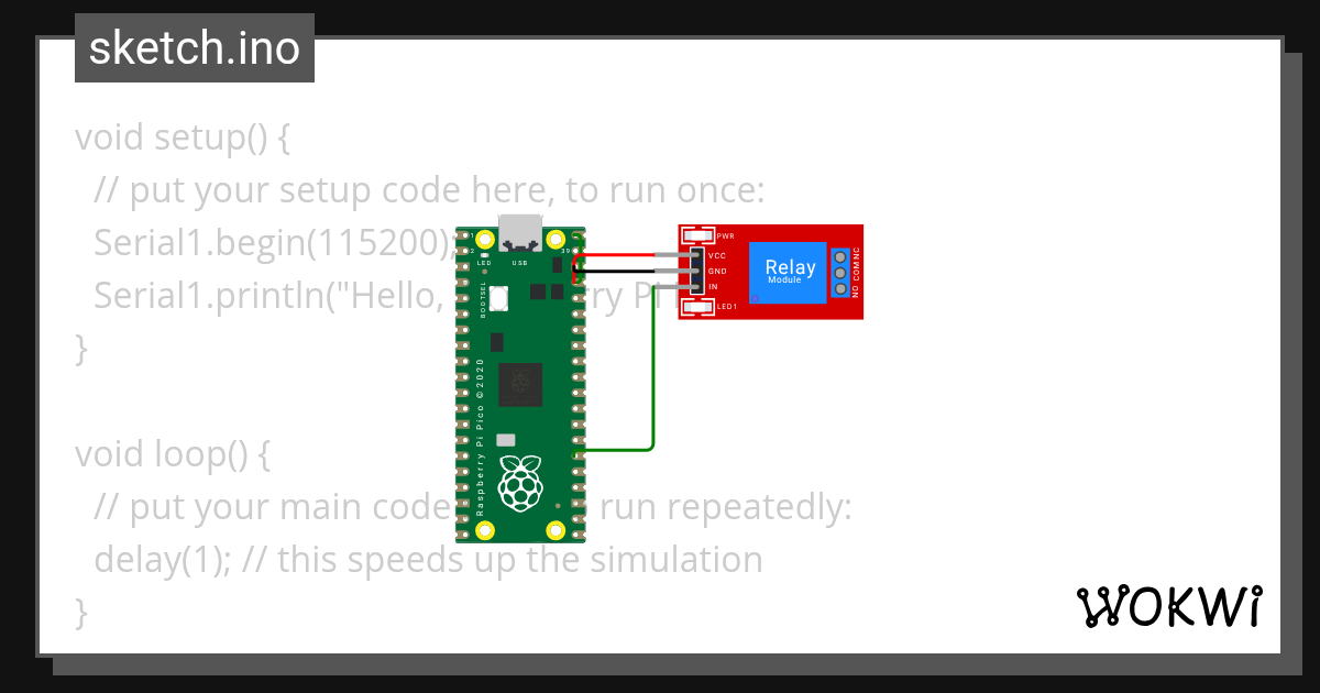 arun-relay - Wokwi ESP32, STM32, Arduino Simulator