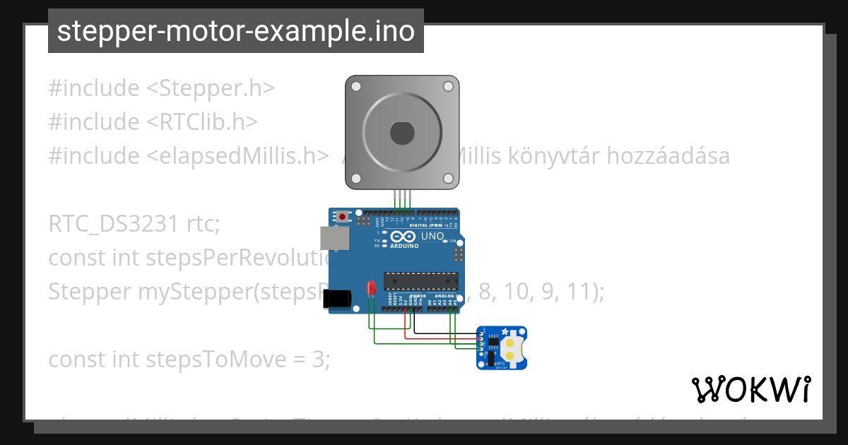 Lánc óra...1 - Wokwi ESP32, STM32, Arduino Simulator