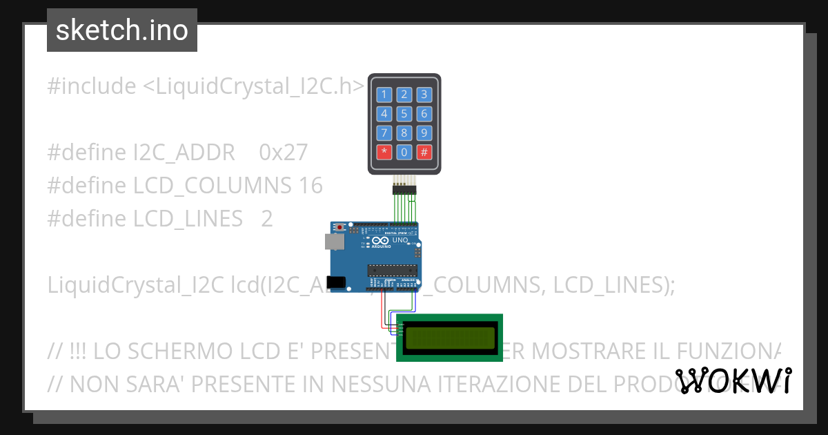 Telecomando - Keypad Scan - v2 - Wokwi ESP32, STM32, Arduino Simulator