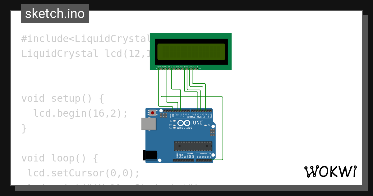 Lcd Moving Display Row Column Wokwi Esp32 Stm32 Arduino Simulator