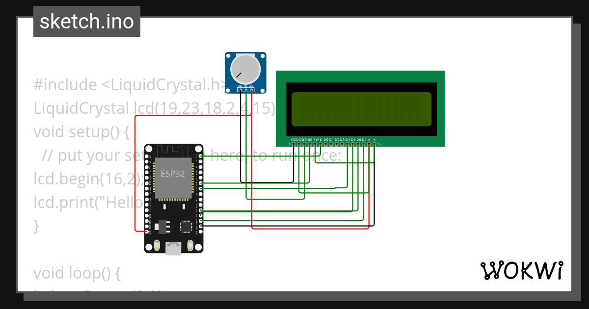 LCD - Wokwi ESP32, STM32, Arduino Simulator