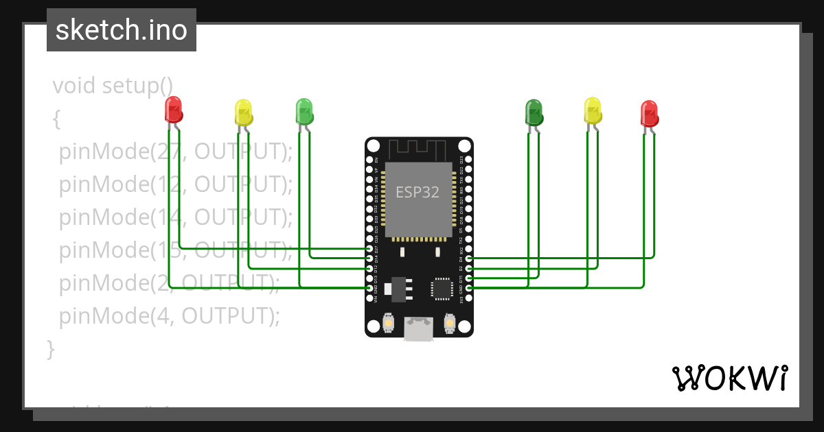 382_niranjan_trafficlight - Wokwi ESP32, STM32, Arduino Simulator