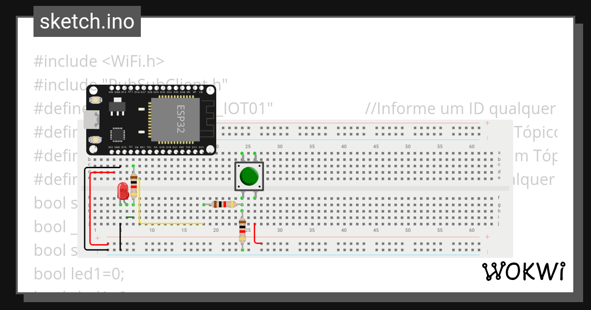 MQTT Senai - Wokwi ESP32, STM32, Arduino Simulator
