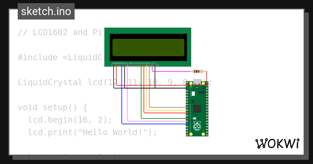 162 Lcd Pico Wokwi Esp32 Stm32 Arduino Simulator 1014