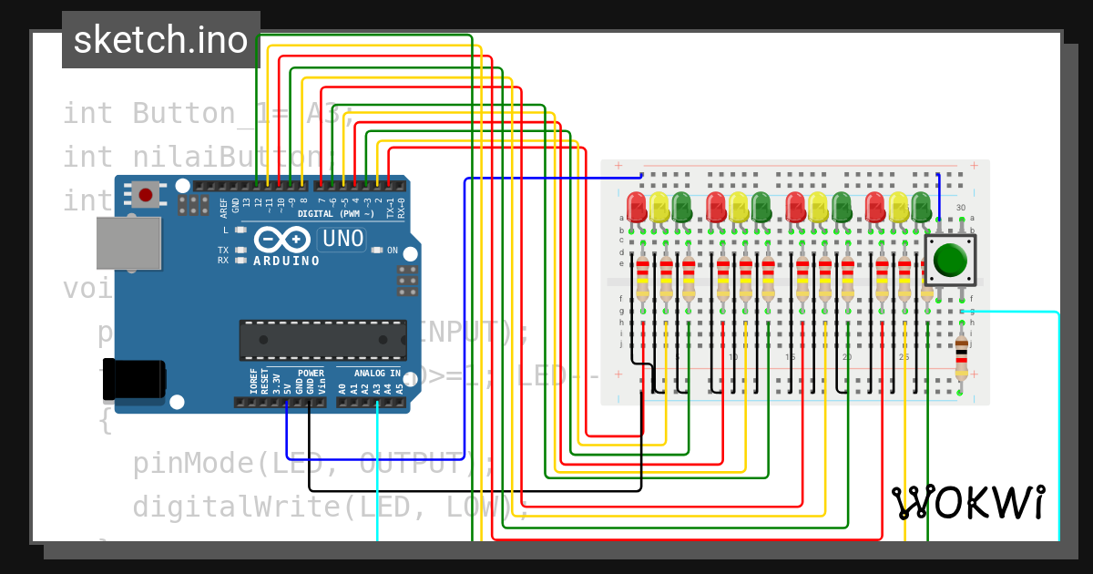 Project Running Led And Button Tugas Iot 1 Wokwi Esp32 Stm32 Arduino Simulator 0710