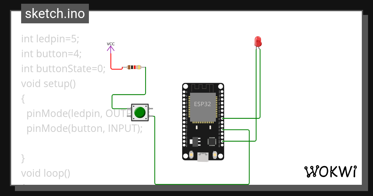 blink LED using switch - Wokwi ESP32, STM32, Arduino Simulator blink LED using switch - Wokwi ESP32, STM32, Arduino Simulator