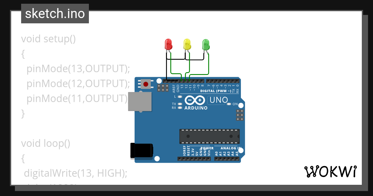 Signal Light Wokwi Esp32 Stm32 Arduino Simulator 