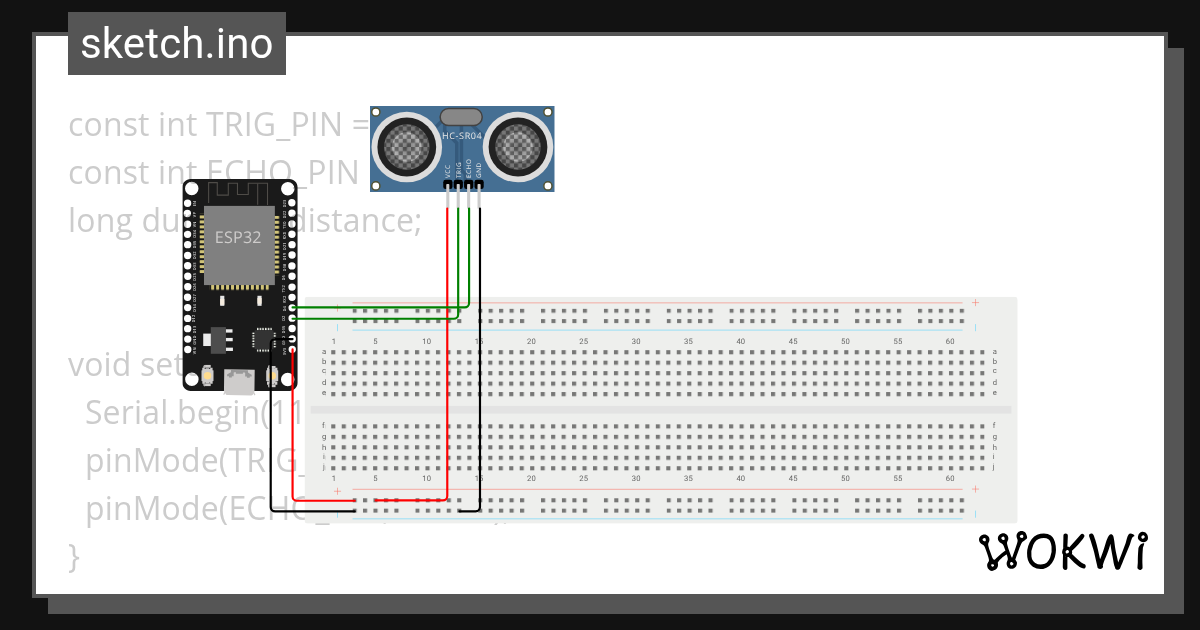 Ultra Sonic Wokwi Esp32 Stm32 Arduino Simulator