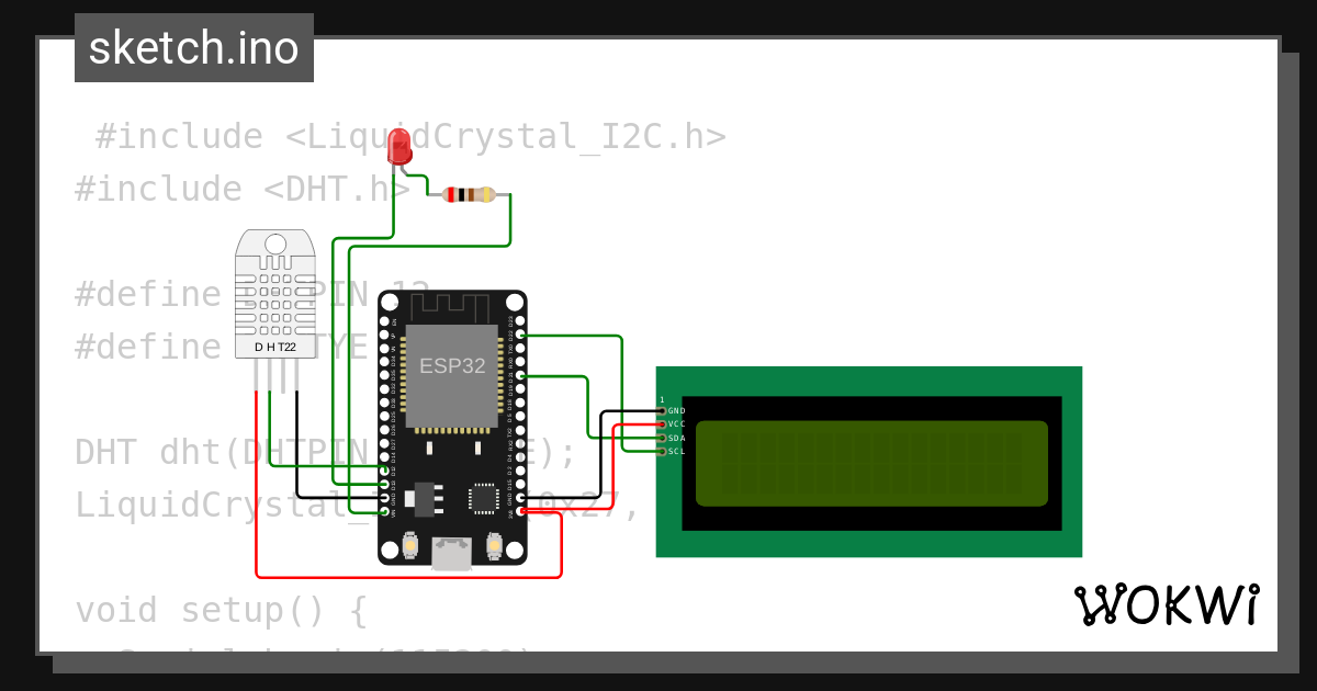 วัดอุณหภูมิ Wokwi Esp32 Stm32 Arduino Simulator