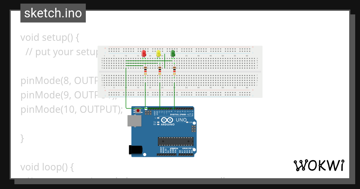 Traffic Light 1 Arah Wokwi Esp32 Stm32 Arduino Simulator 6356