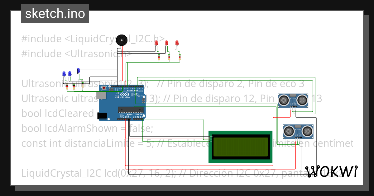 SensorEstacionamiento MJ - Wokwi ESP32, STM32, Arduino Simulator