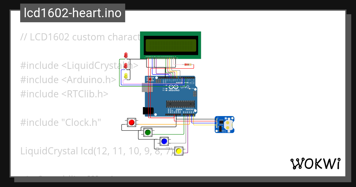temp lcd1602.ino - Wokwi ESP32, STM32, Arduino Simulator