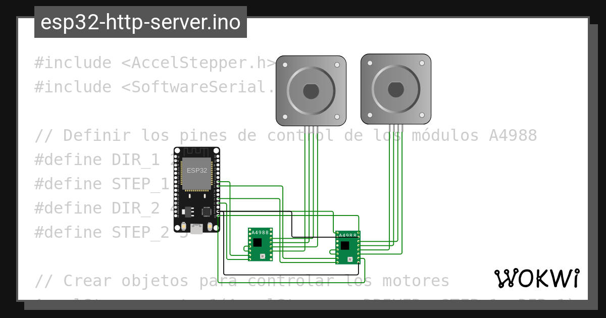 Mover Los Stepper Wokwi Esp32 Stm32 Arduino Simulator