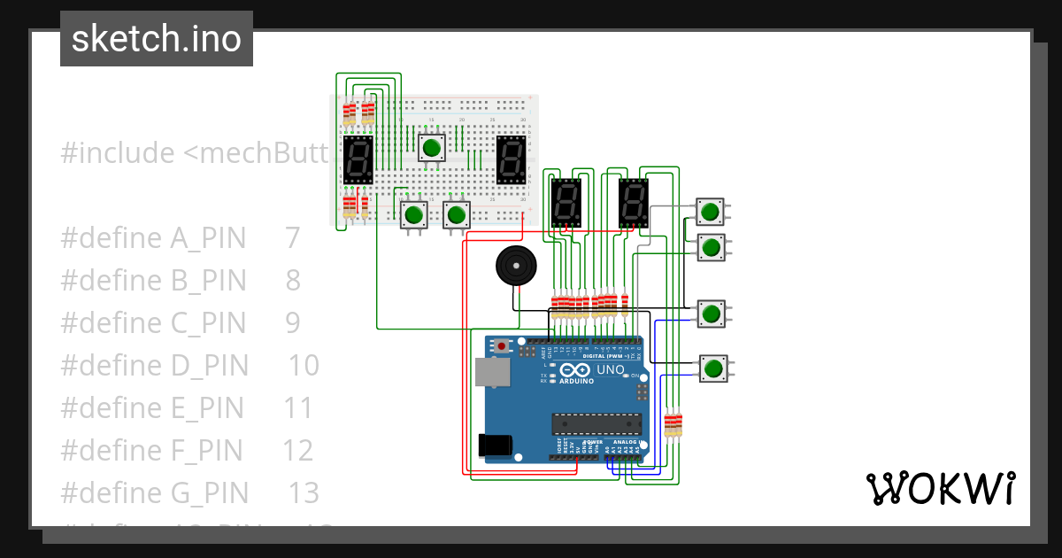 Air Hockey Scoring Bread - Wokwi ESP32, STM32, Arduino Simulator