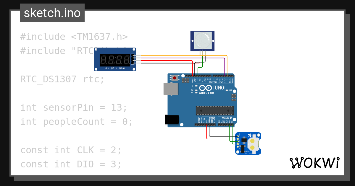 Pir Ds1307 Copy Wokwi Esp32 Stm32 Arduino Simulator