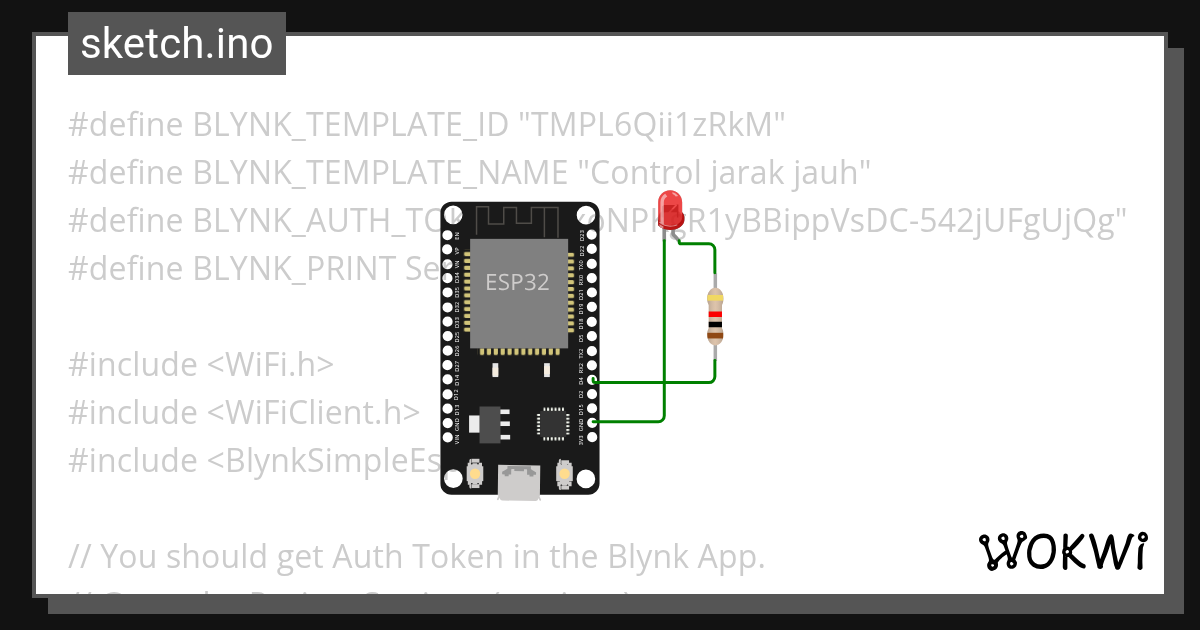 CONTROL LED - Wokwi ESP32, STM32, Arduino Simulator