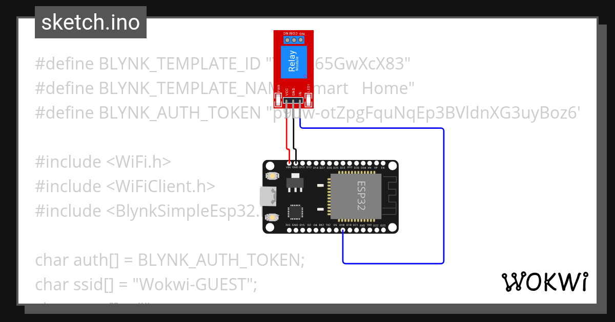 Control Relay Wokwi Esp32 Stm32 Arduino Simulator