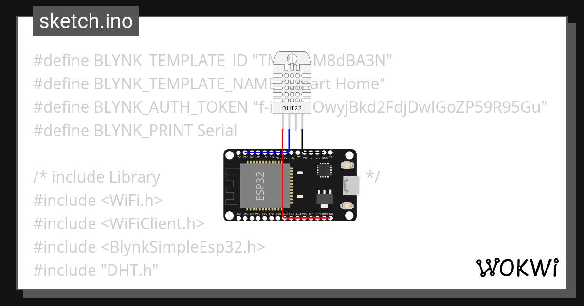 esp32 DHT Blynk Copy - Wokwi ESP32, STM32, Arduino Simulator