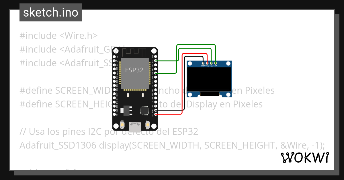 Basico_ESP32_OLED - Wokwi ESP32, STM32, Arduino Simulator