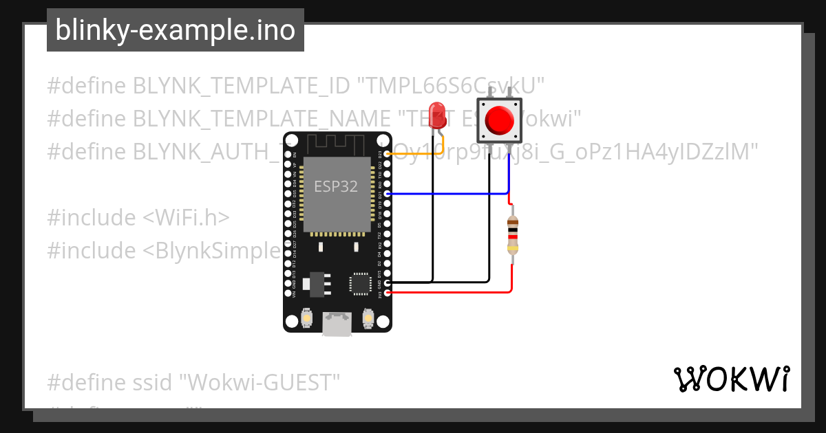Test Blynk Esp 32 Wokwi Esp32 Stm32 Arduino Simulator