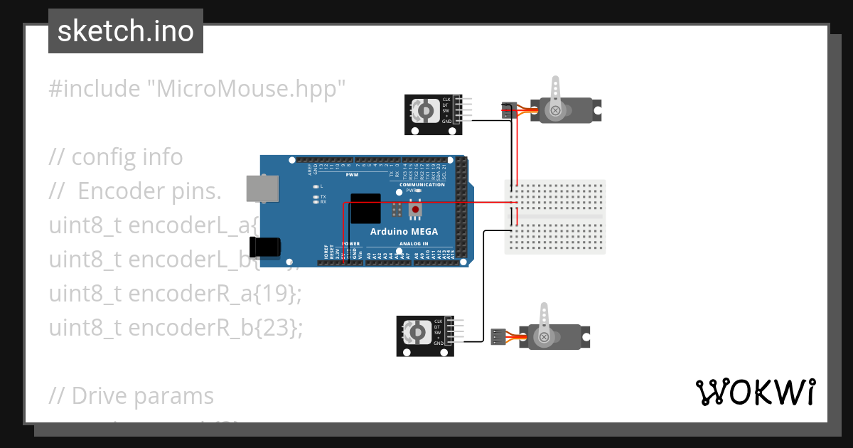 MicroMouse Sim - Wokwi ESP32, STM32, Arduino Simulator