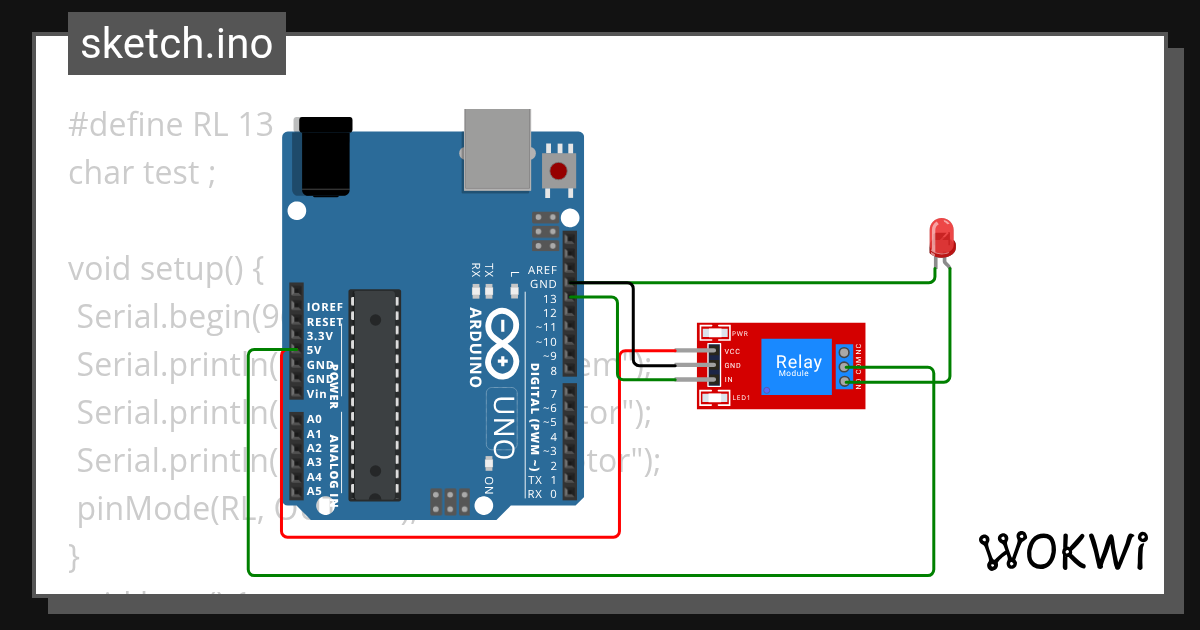 ป้อน12 ไฟติดดับ ดิเรย์ Wokwi Esp32 Stm32 Arduino Simulator 