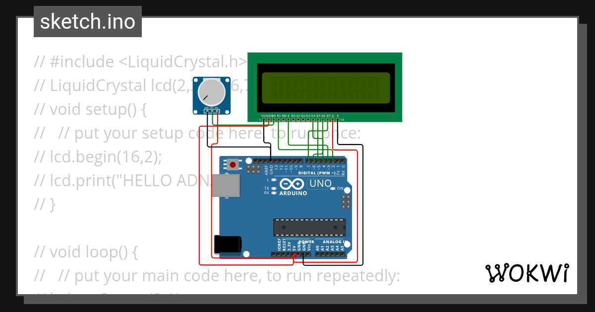 lcd character - Wokwi ESP32, STM32, Arduino Simulator
