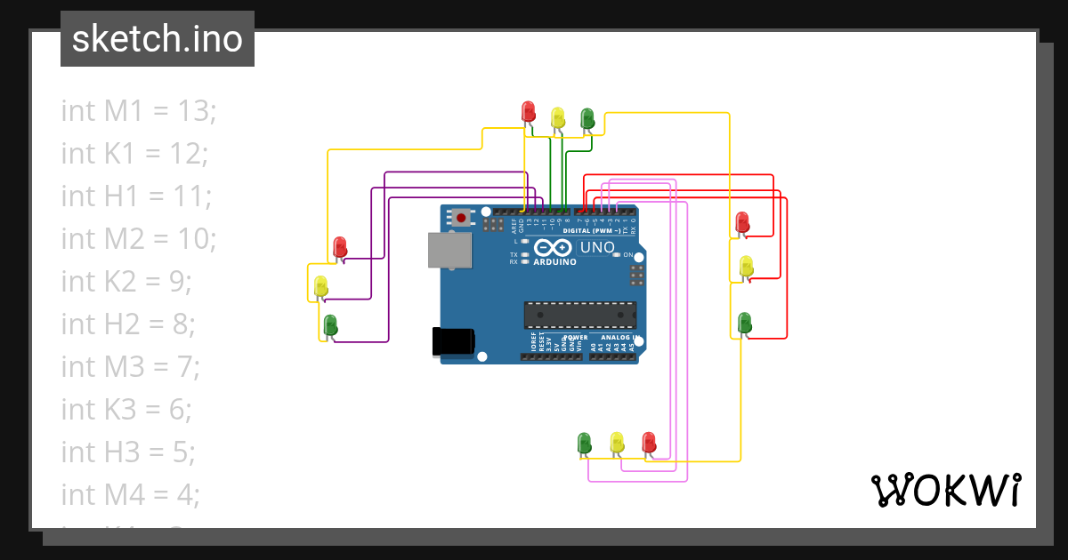 Projek perempatan Juniar - Wokwi ESP32, STM32, Arduino Simulator