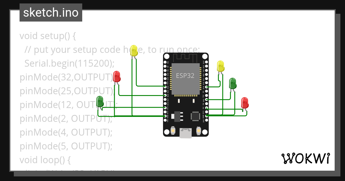 project1 - Wokwi ESP32, STM32, Arduino Simulator