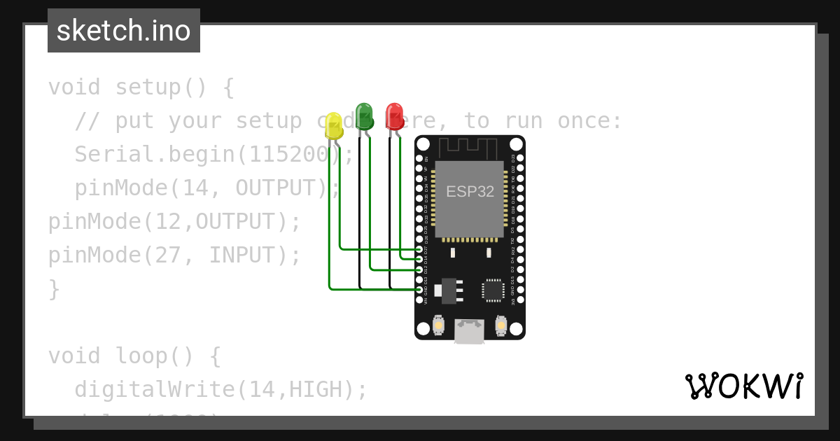 Traffic Light Copy2 Wokwi Esp32 Stm32 Arduino Simulator