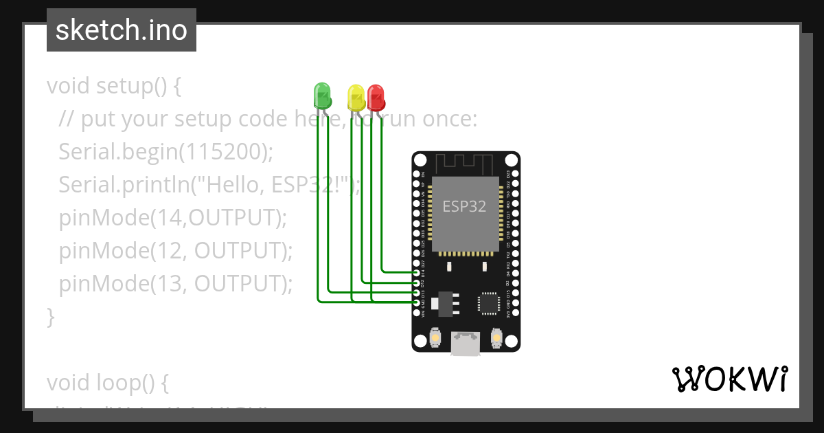 Traffic light - Wokwi ESP32, STM32, Arduino Simulator Traffic light - Wokwi ESP32, STM32, Arduino Simulator