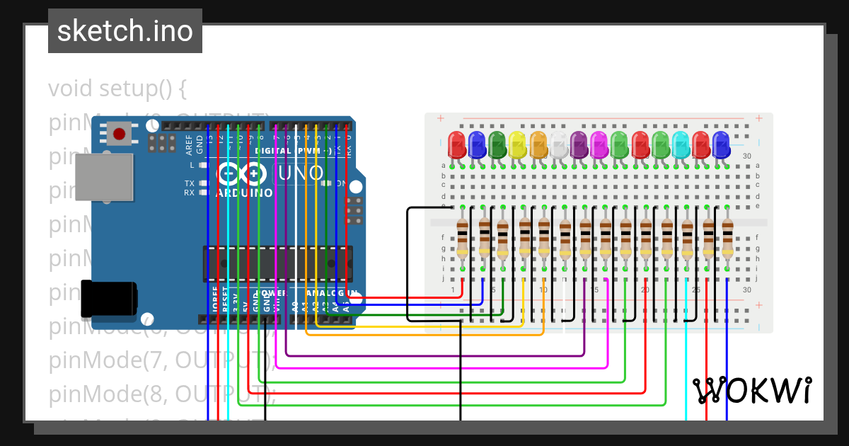 LAMPU BOLAK BALIK - Wokwi ESP32, STM32, Arduino Simulator