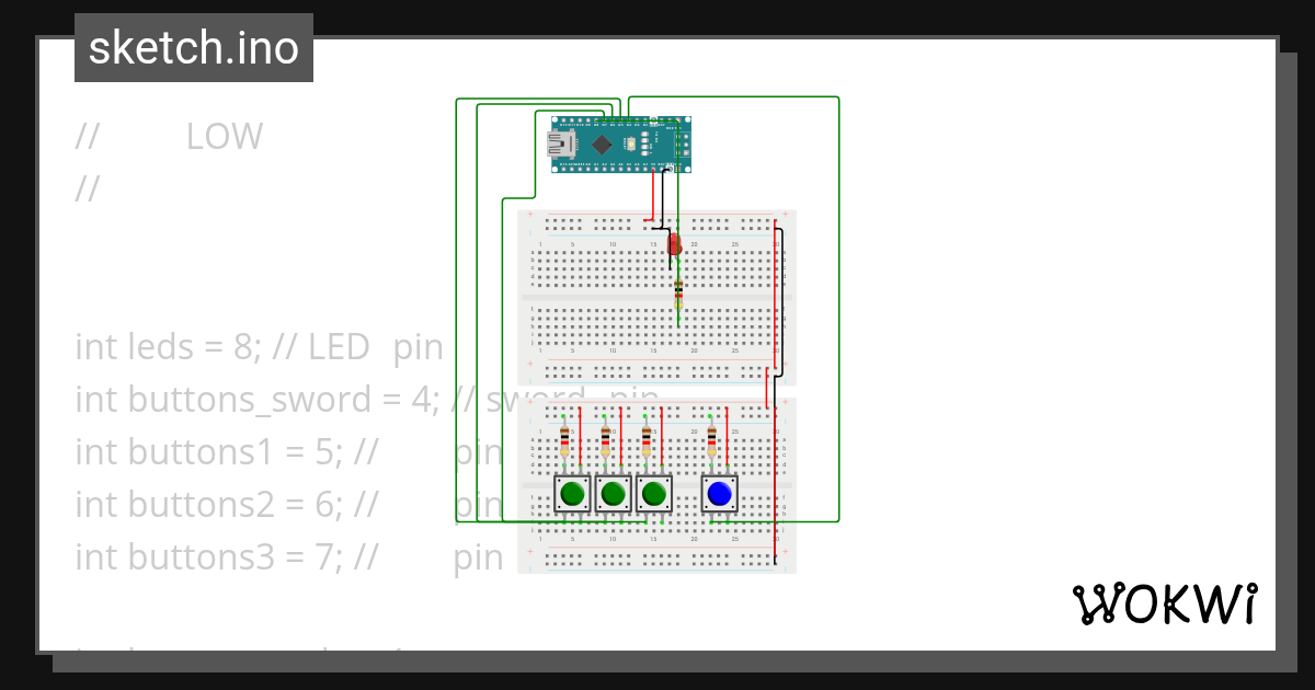 Fencing Train Single Button Wokwi Esp32 Stm32 Arduino Simulator 9479