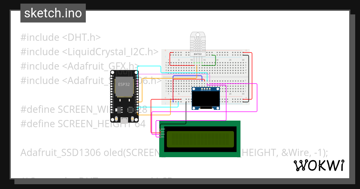 Dht Sensor Termo And Humidity Oledgrup 7 Copy Wokwi Esp32 Stm32 Arduino Simulator