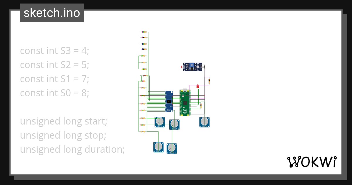 Mux test - Wokwi ESP32, STM32, Arduino Simulator