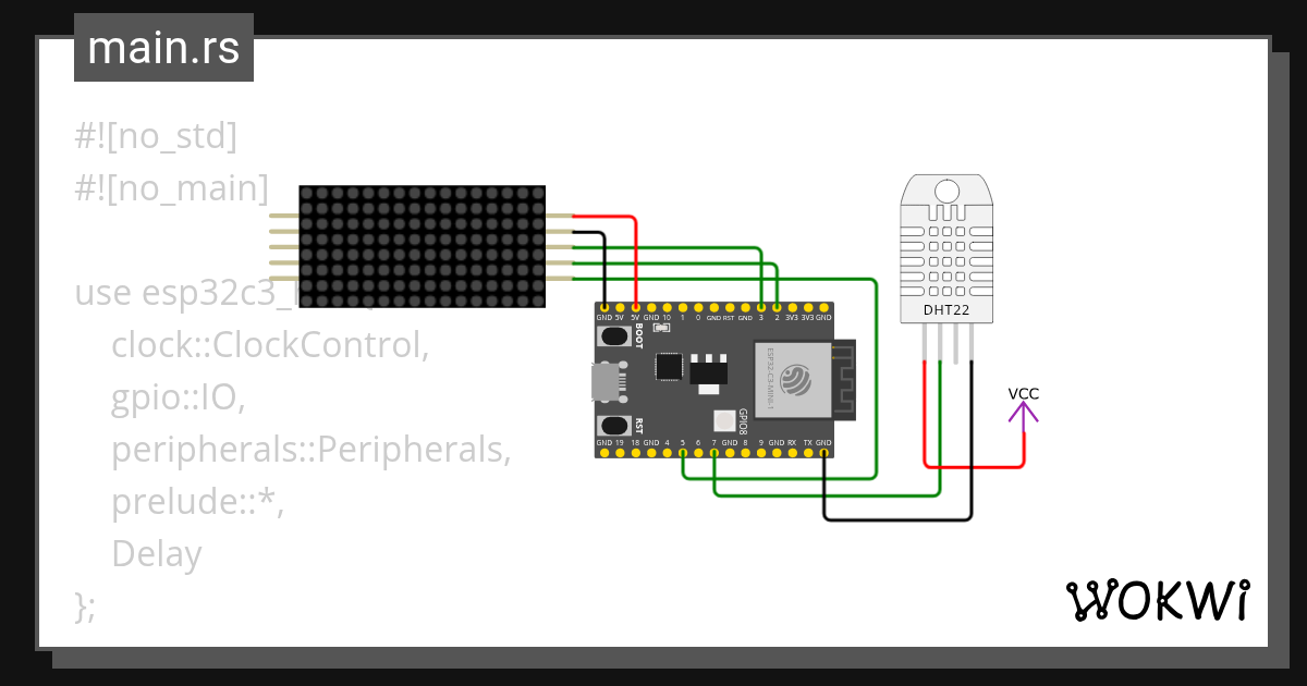 Rust_DHT_LED_Matrix Copy - Wokwi ESP32, STM32, Arduino Simulator