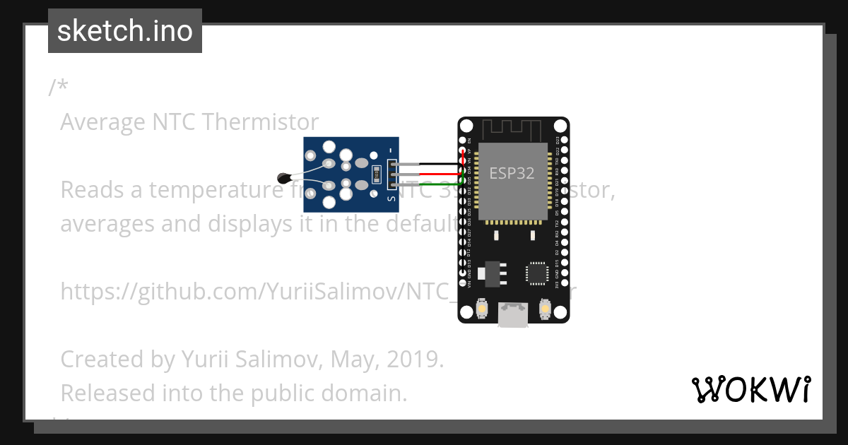 Termometro - Wokwi ESP32, STM32, Arduino Simulator