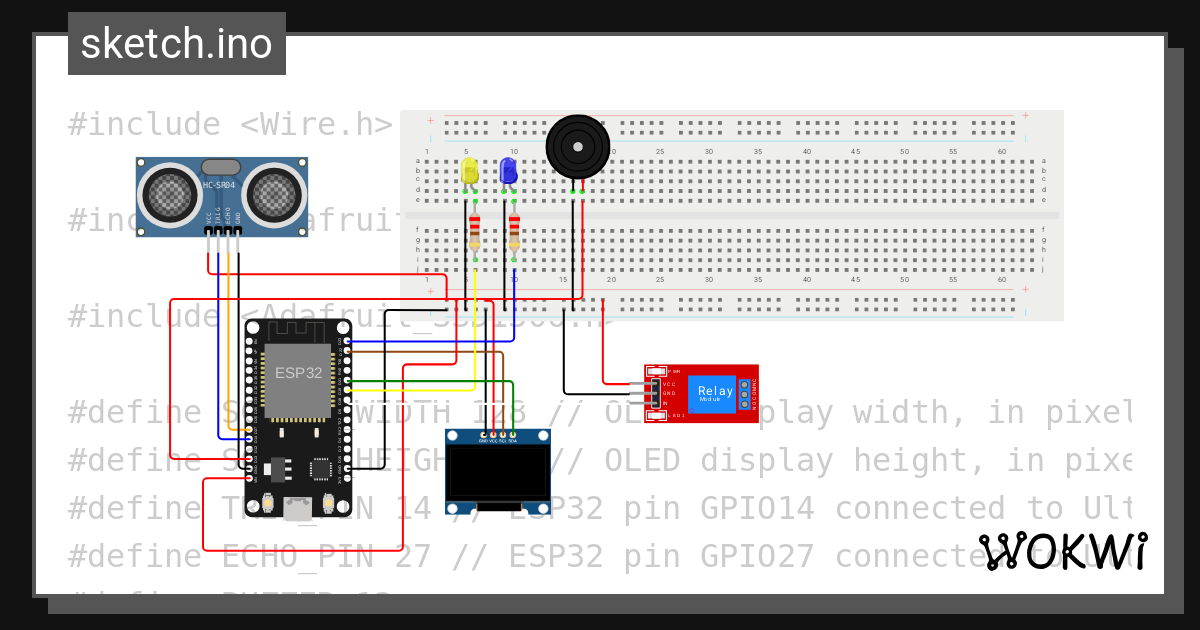 Syafiq Ultrasonic Wokwi Esp32 Stm32 Arduino Simulator 2548