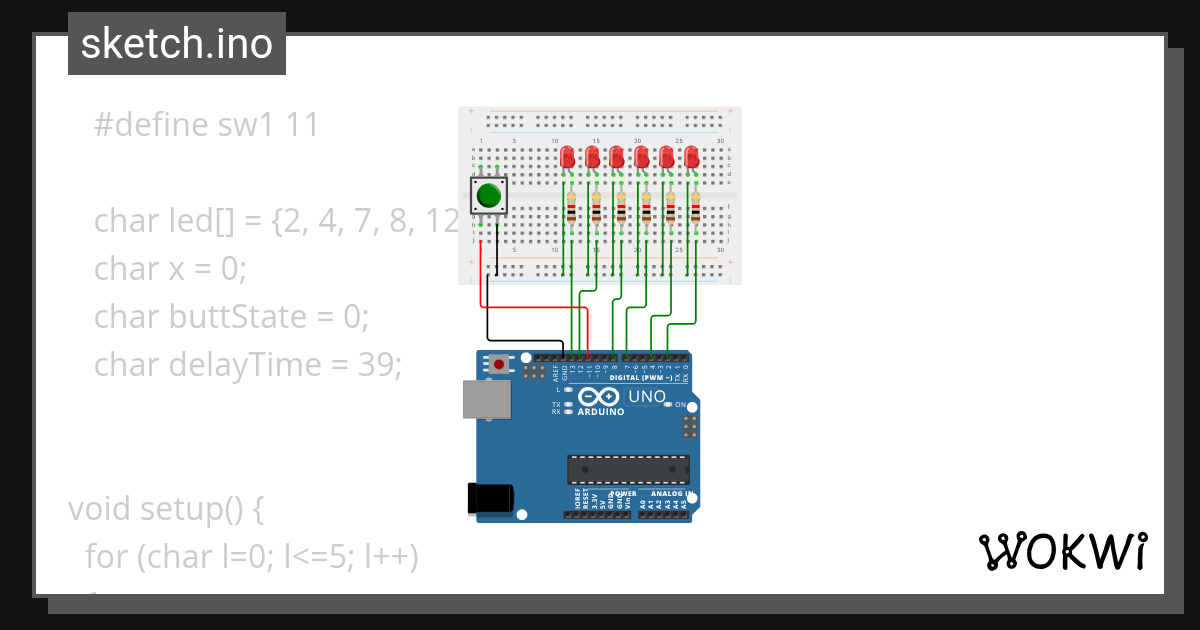 Lab Led Switch Wokwi Esp32 Stm32 Arduino Simulator 
