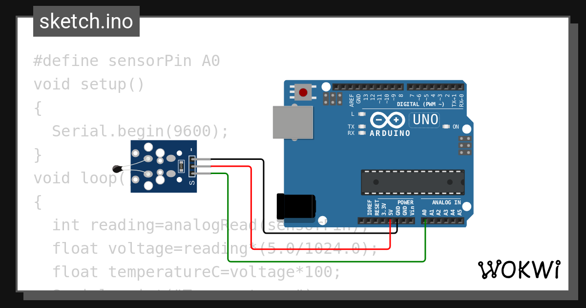 Monitor Temperature Wokwi Esp32 Stm32 Arduino Simulator 5107