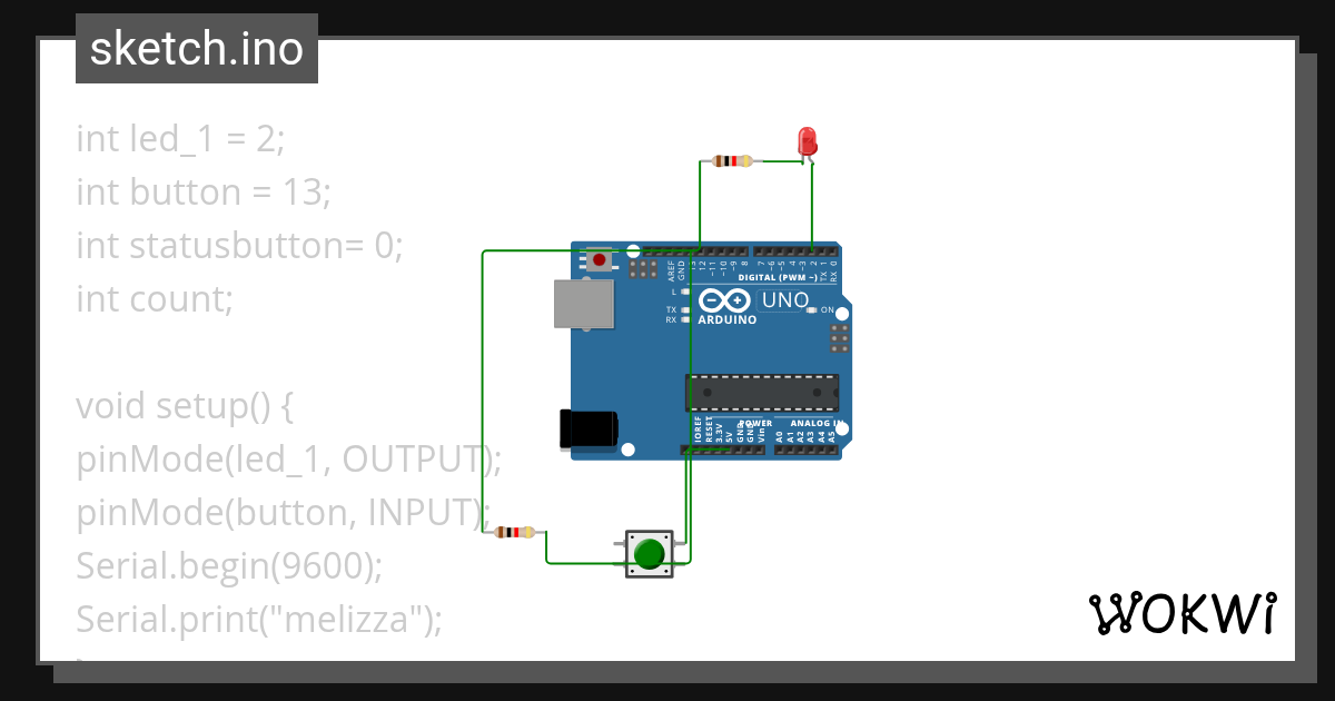 Button On/Off Copy - Wokwi ESP32, STM32, Arduino Simulator