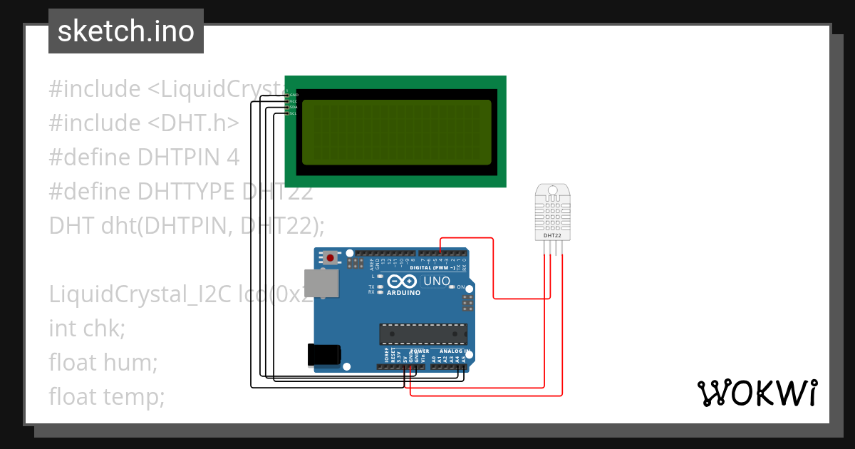 SUHU DAN KELEMBAPAN JUNIAR - Wokwi ESP32, STM32, Arduino Simulator