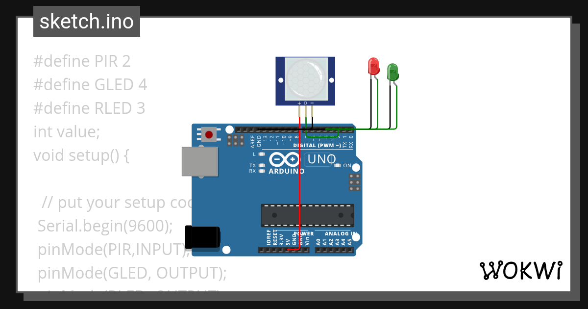 PIR sensor copy (led) - Wokwi ESP32, STM32, Arduino Simulator