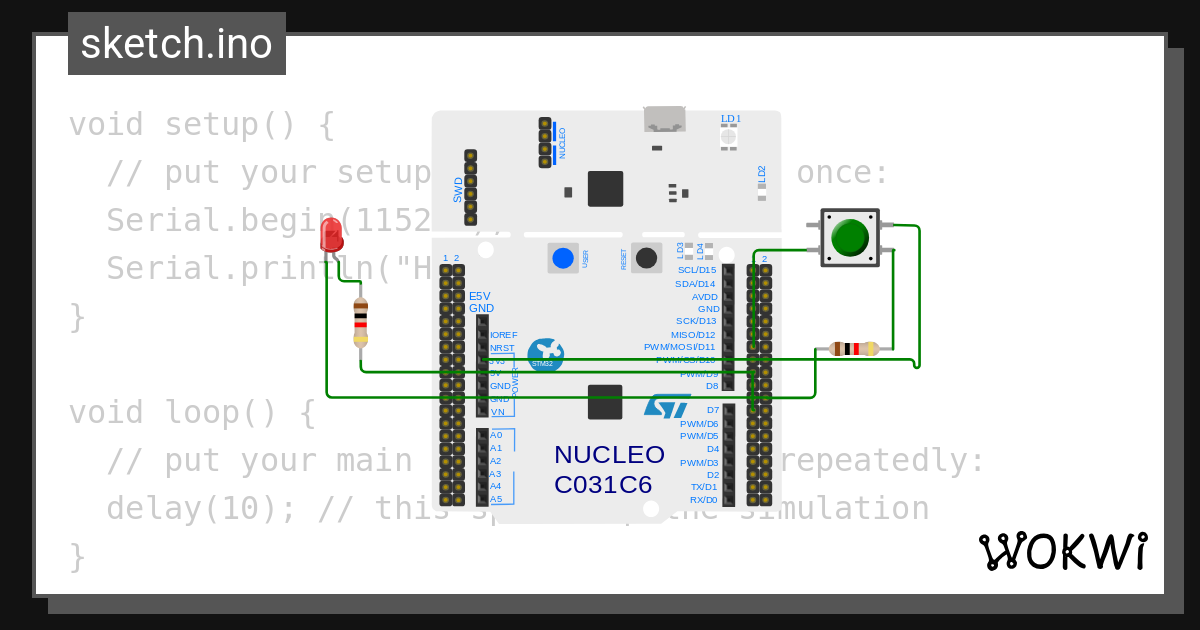 B1 Wokwi Esp32 Stm32 Arduino Simulator