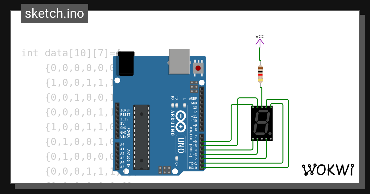 Seven Segment Reg No Wokwi Esp32 Stm32 Arduino Simulator
