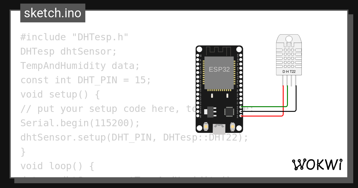 Esp Dht Sensor Wokwi Esp32 Stm32 Arduino Simulator