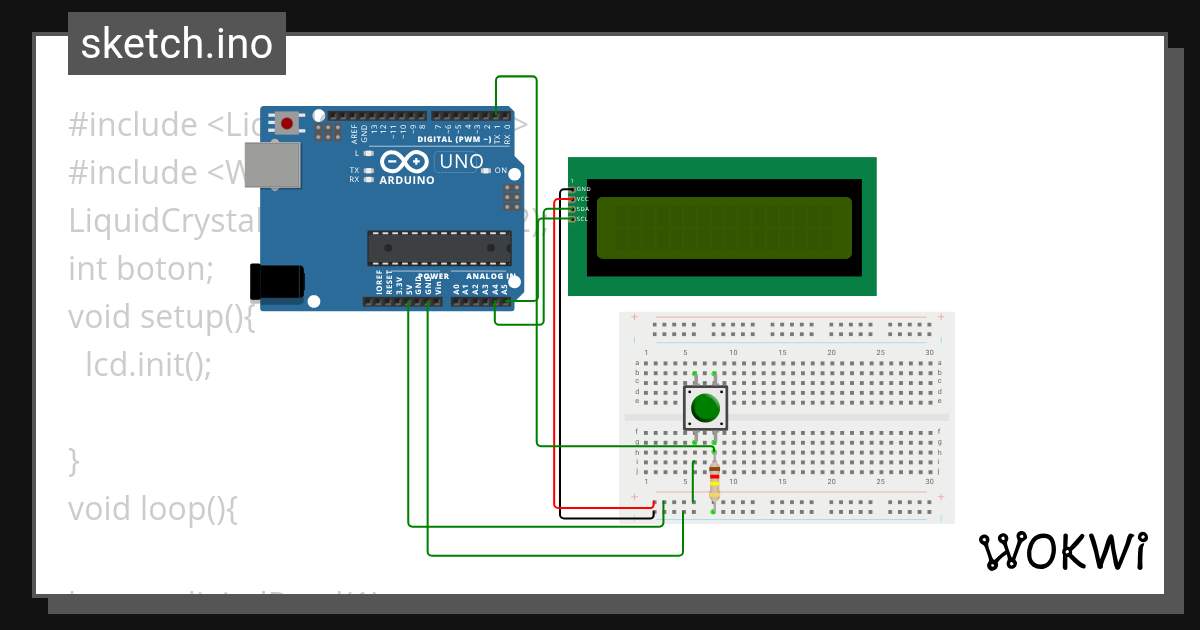 LCD I2C Copy - Wokwi ESP32, STM32, Arduino Simulator