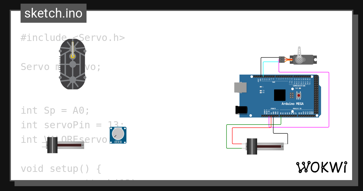 Servo Controlled Wokwi Esp32 Stm32 Arduino Simulator