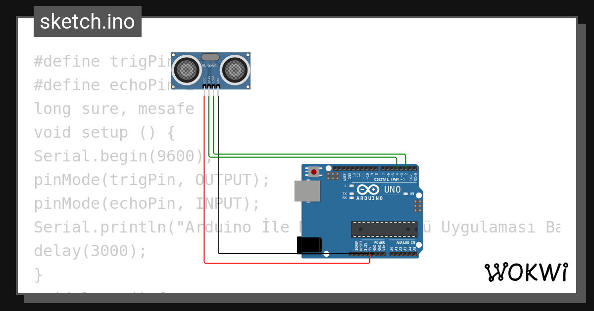 Mesafe Wokwi Esp32 Stm32 Arduino Simulator